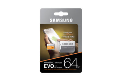 MicroSDXC EVO Memory Card w/ Adapter 64GB (2017 Model) Memory & Storage ...