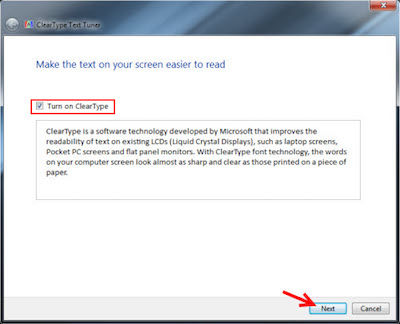 Adjusting ClearType Text In Windows 7