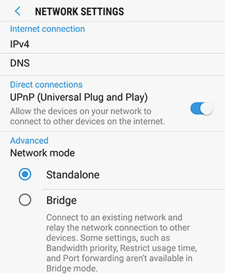 Manage Network Settings on Connect Home