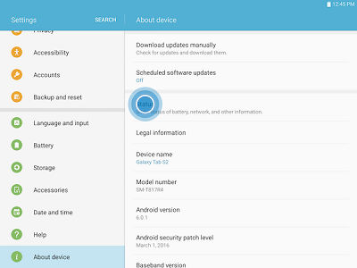 Galaxy Tab S2 - How do I find the IMEI number on my Samsung Galaxy Tab S2