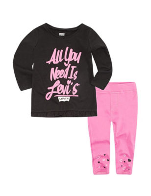 UPC 617846752170 - Baby Girl Levi's Logo Graphic Top & Pants Set ...