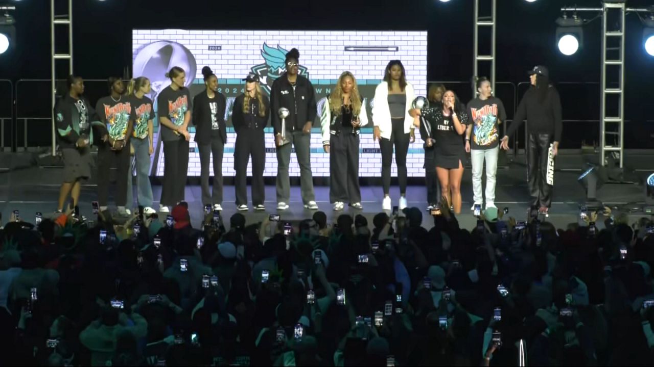 NY Liberty hold championship celebration at Barclays Center