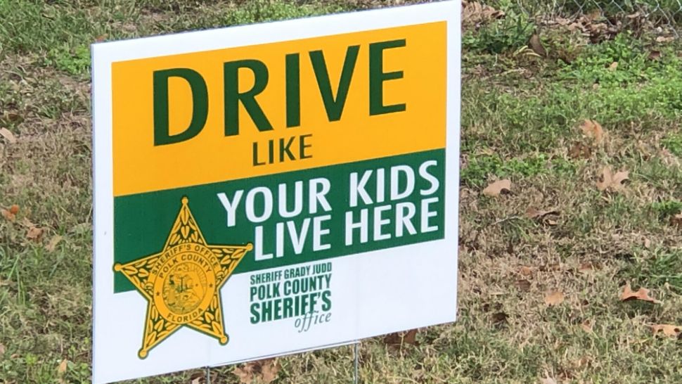 'Drive Safe' Signs Available for Polk County Homeowners
