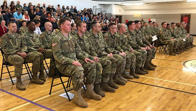 Soldiers Honored in Ceremony Before Deployment