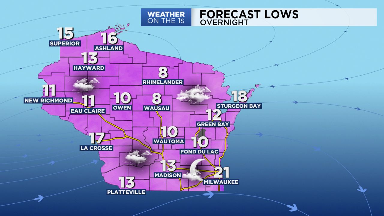 Wisconsin Thursday Night Forecast