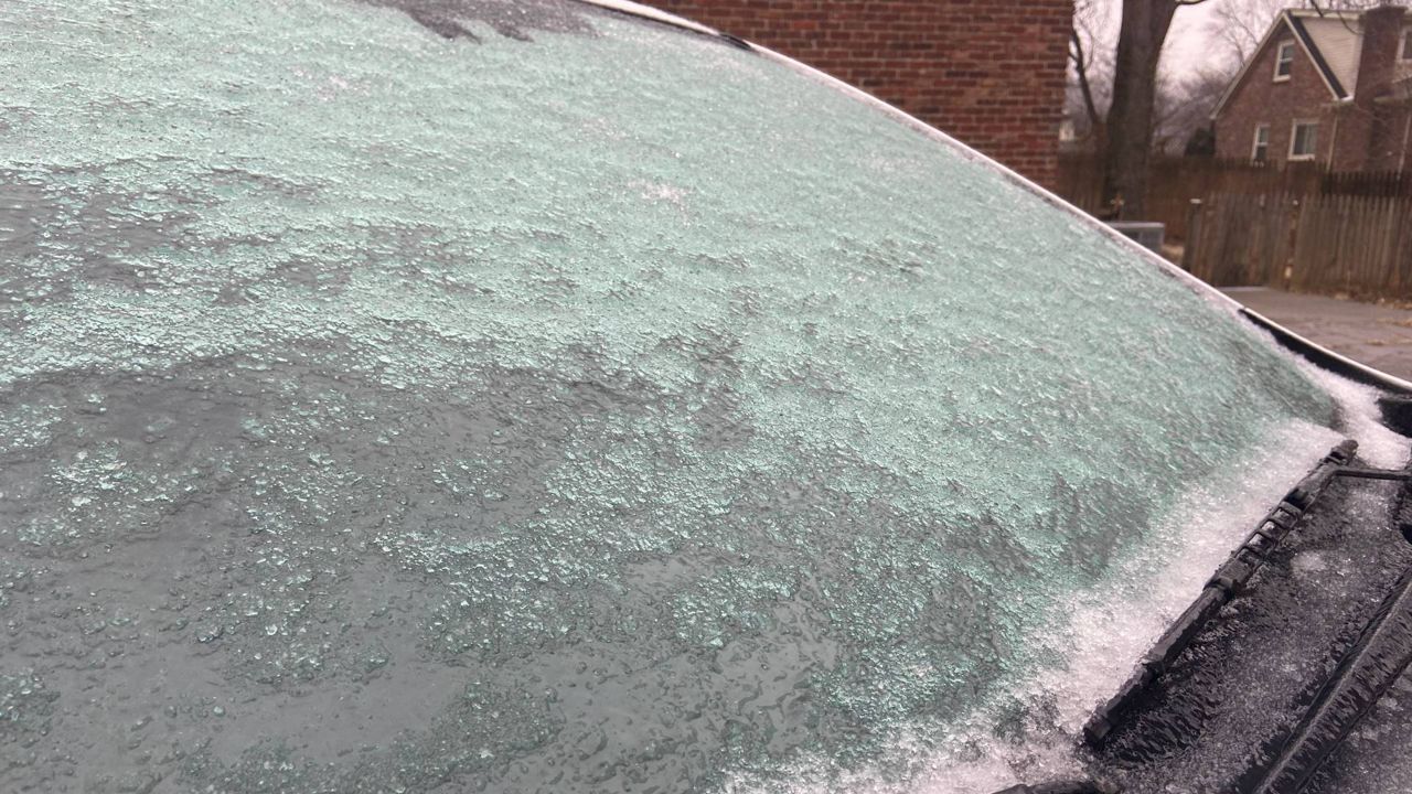 Rain turns to ice overnight