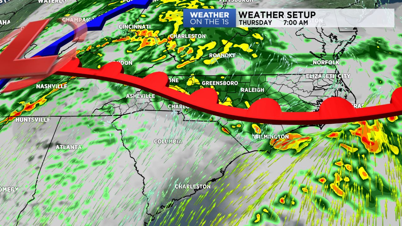 Storm system rolling into the region