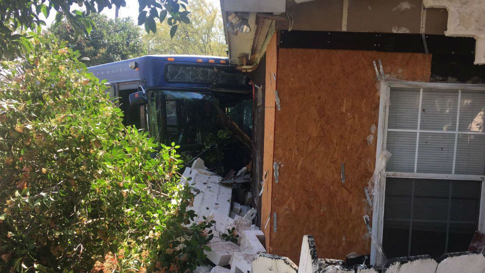 Capital Metro Bus Crashes into Home