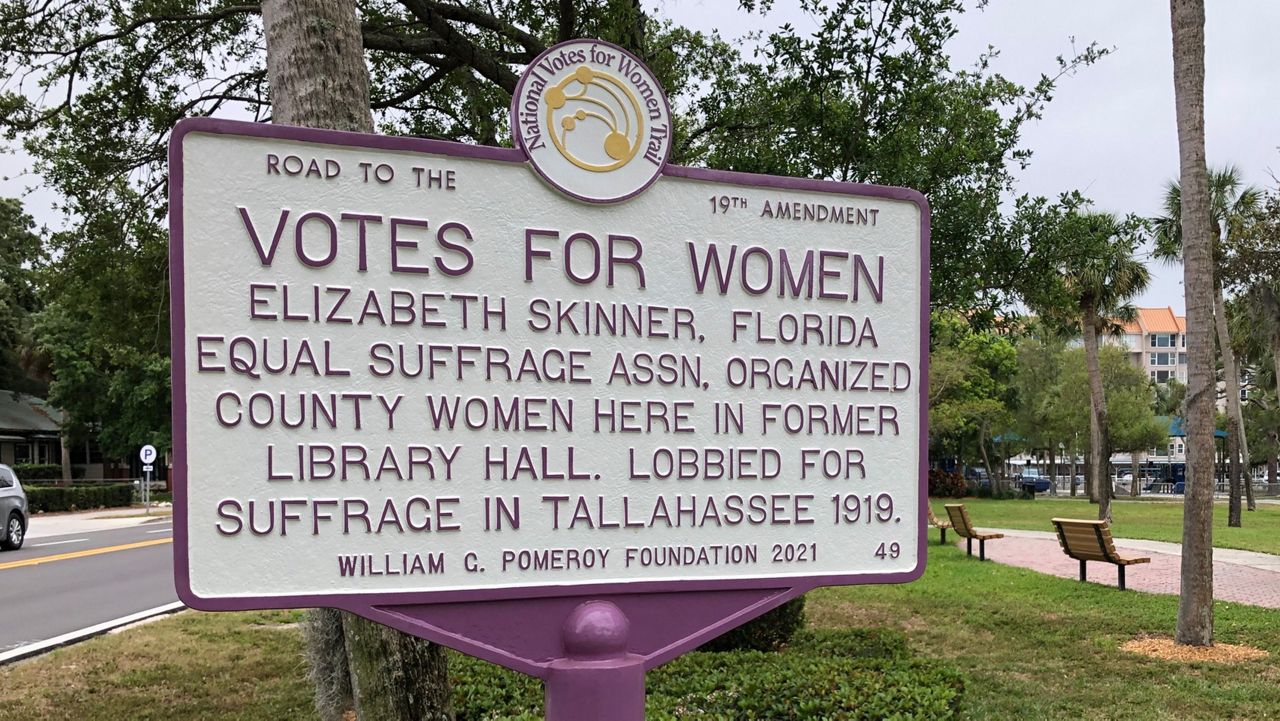 First Florida National Votes for Women Trail Marker Installed in Dunedin
