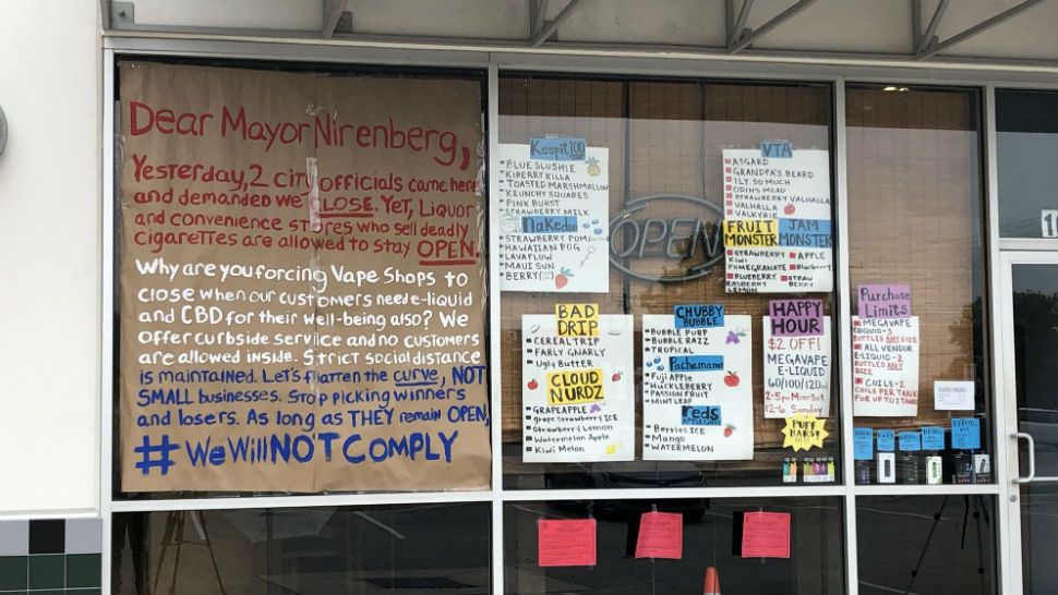 Vape Shop Owner Vows to Stay Open During COVID-19 Health Crisis