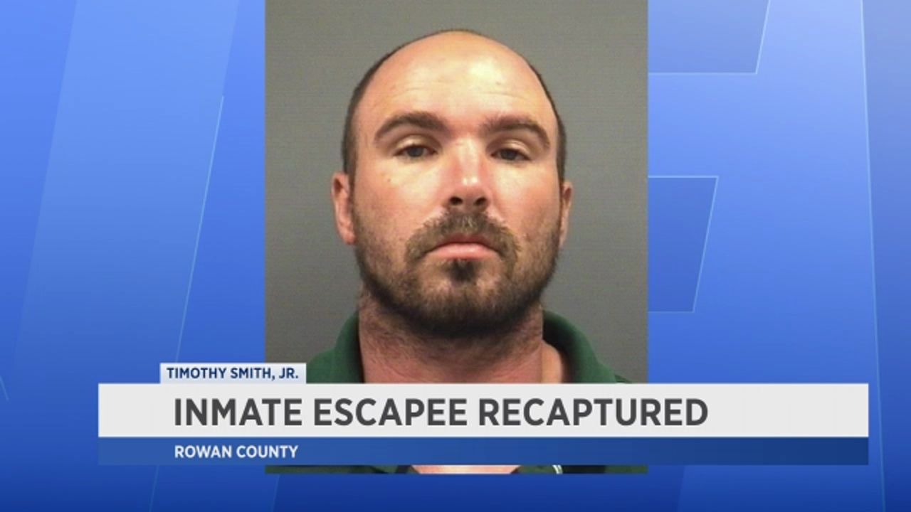 Inmate back in custody after escaping from Rowan Co. jail