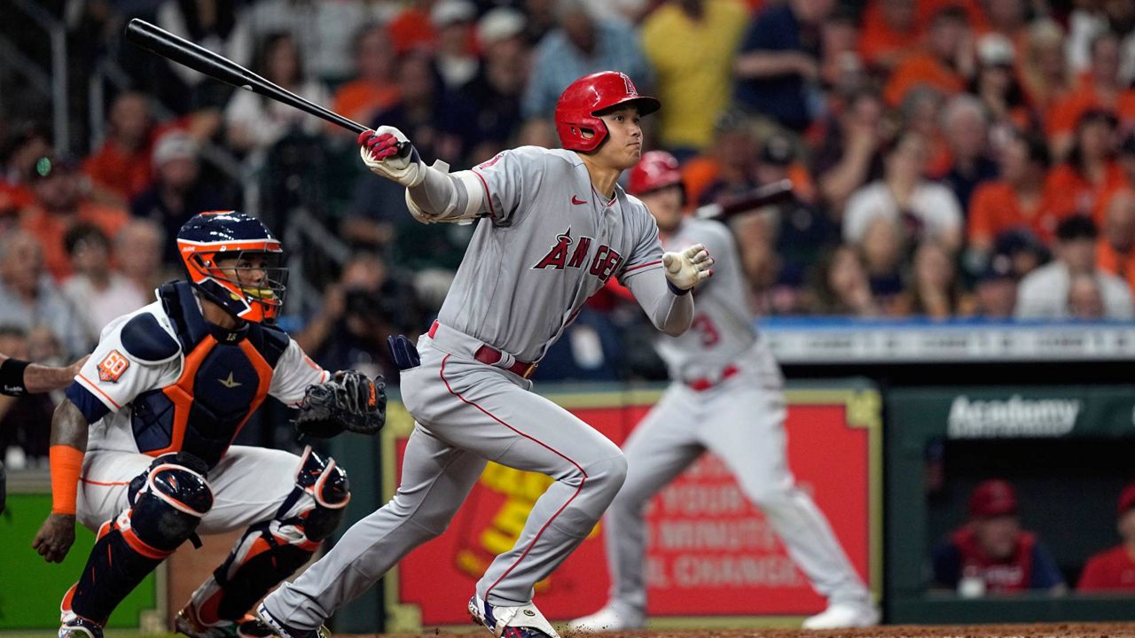 Trout out for Angels' 8-3 loss to Astros