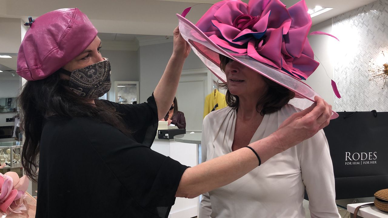 Milliners Sew Masks For Derby