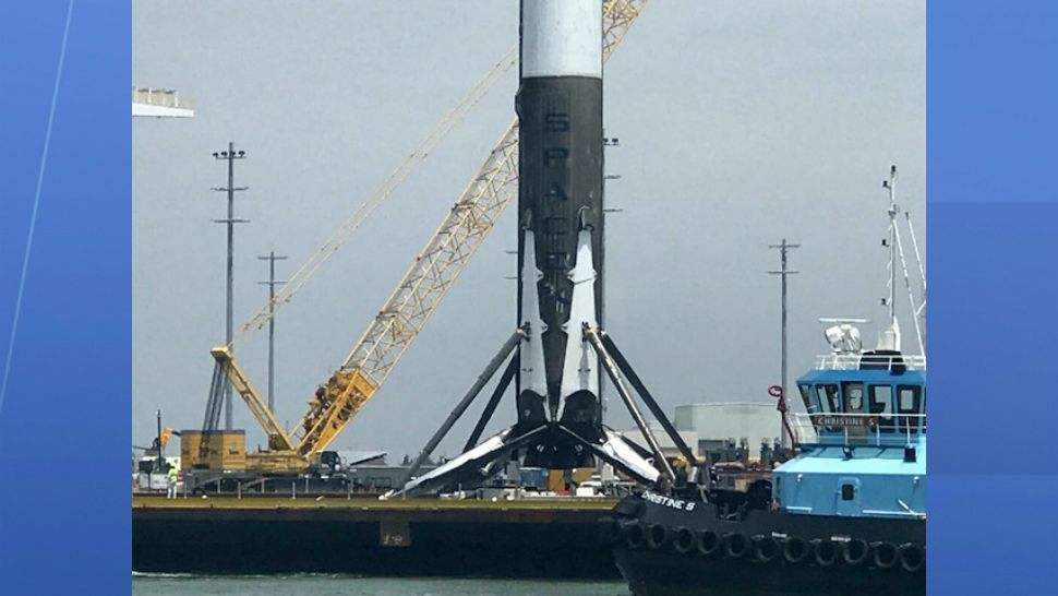 Video: SpaceX Falcon 9 booster returns to Port Canaveral