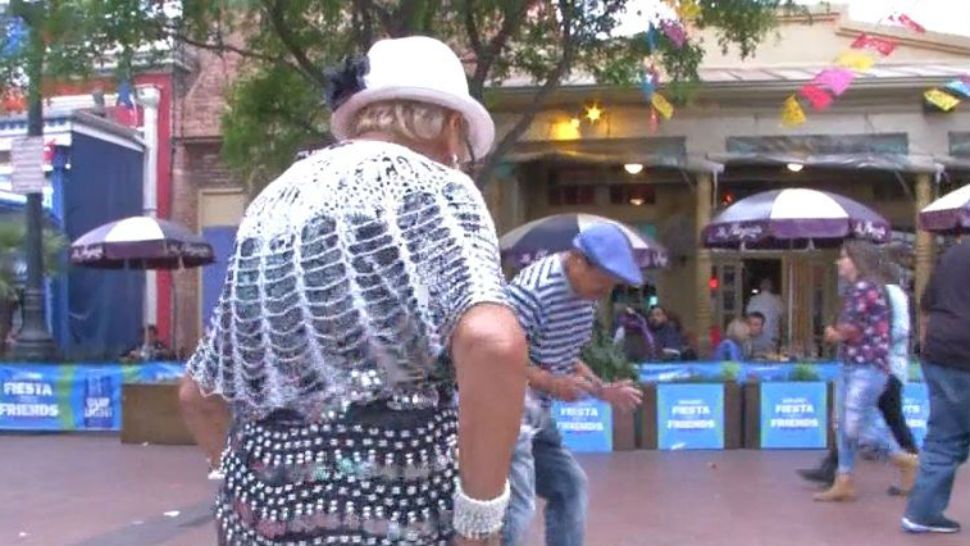 83-year-old puts walker down to dance celebrating Fiesta icon