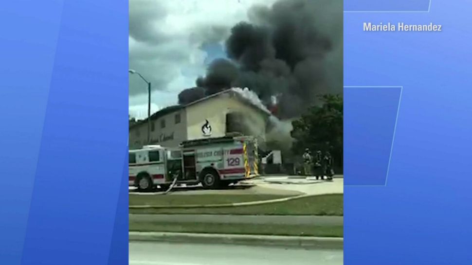 Video: 2-alarm fire erupts at DeLand church; firefighter slightly injured