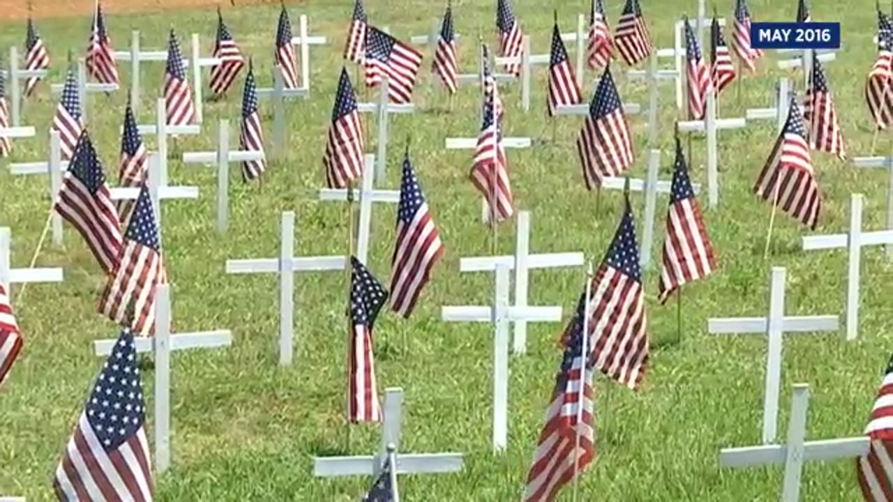 Fallen Soldier Cross Display