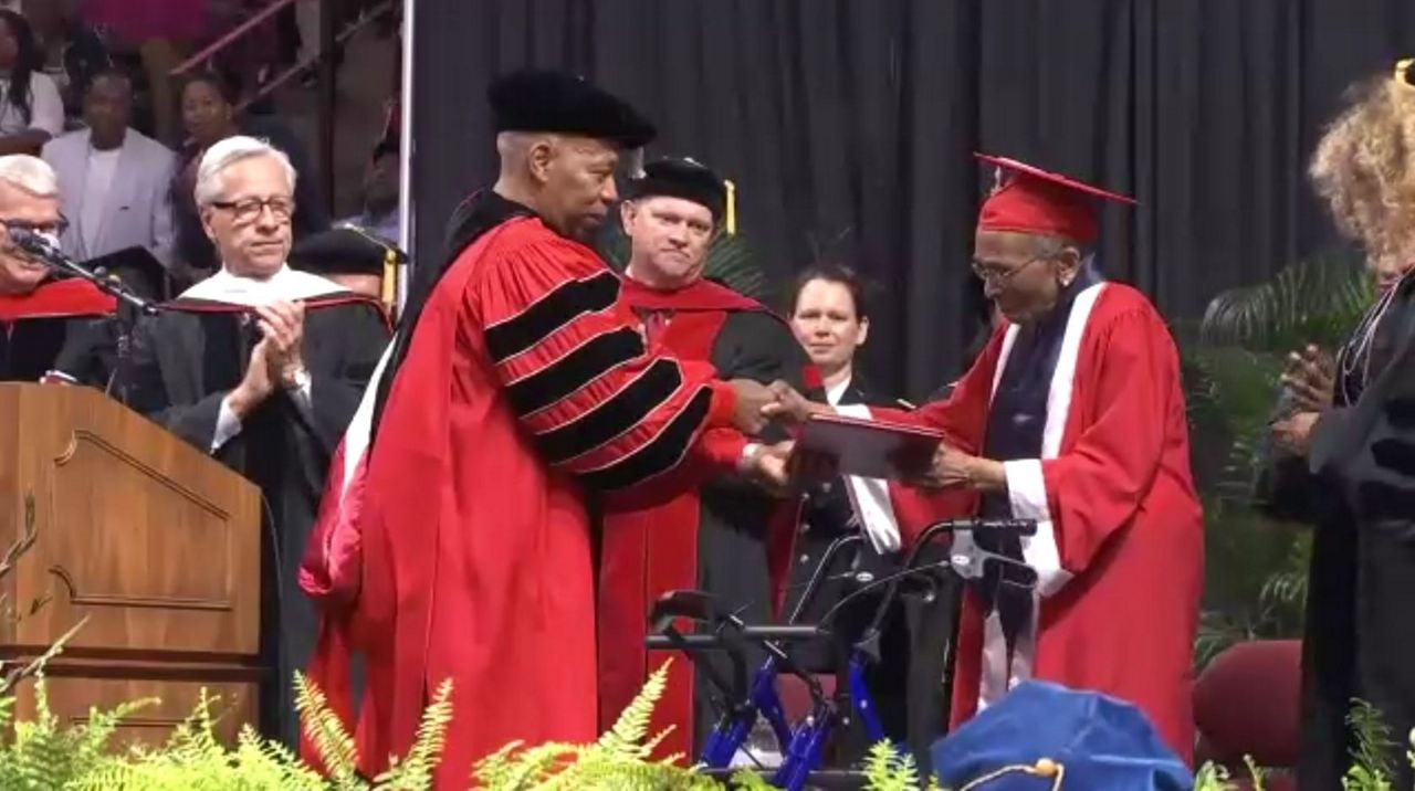 99-Year-Old Woman Walks at WSSU Commencement 70 Years Later