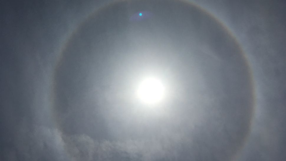 Pictures: Dramatic Florida sun halo has our phones 'ringing'