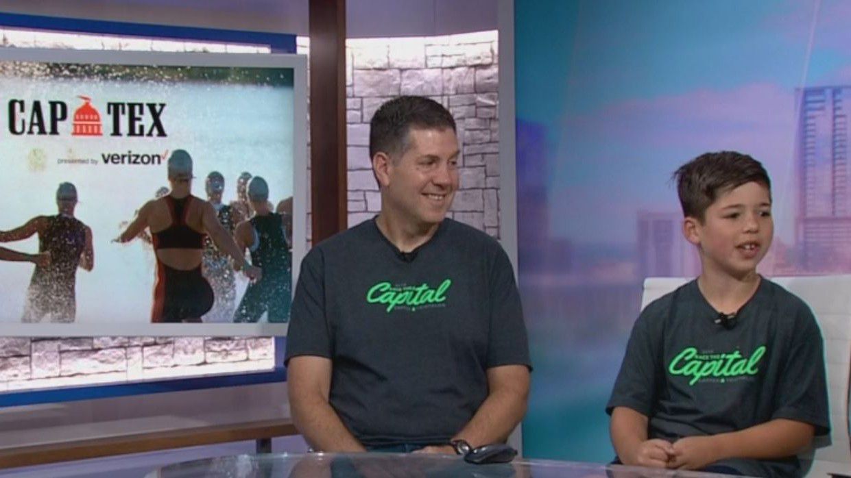Father and Son Compete in CapTex Triathlon