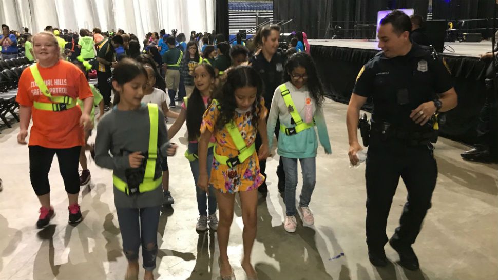 Students celebrated at School Safety Patrol Rally