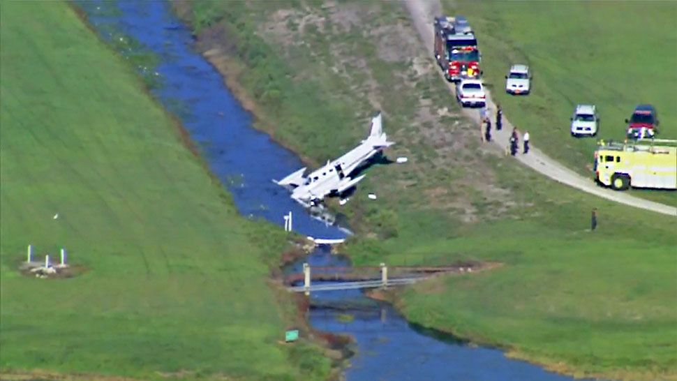 Plane off runway at Orlando Executive Airport