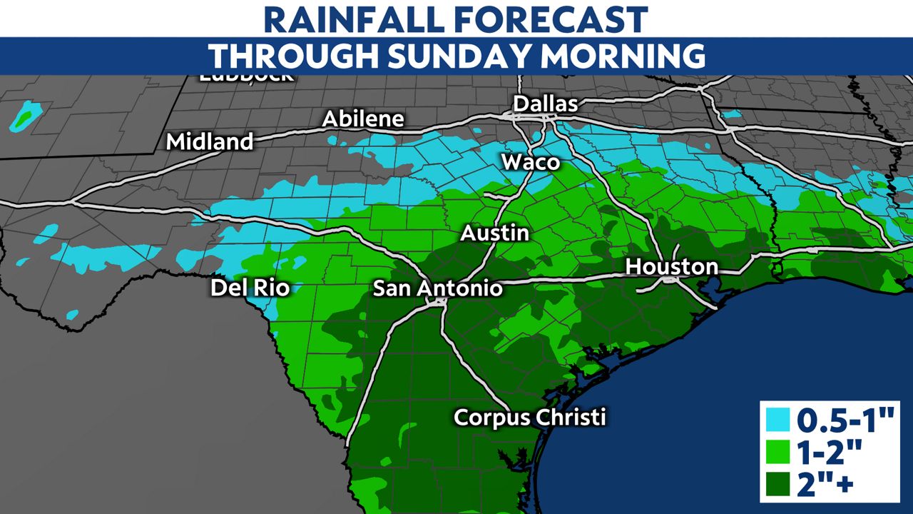 Flooding potential in Texas