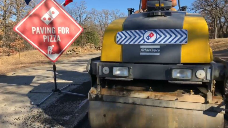Domino's on streets, not for pizzas but to fix potholes