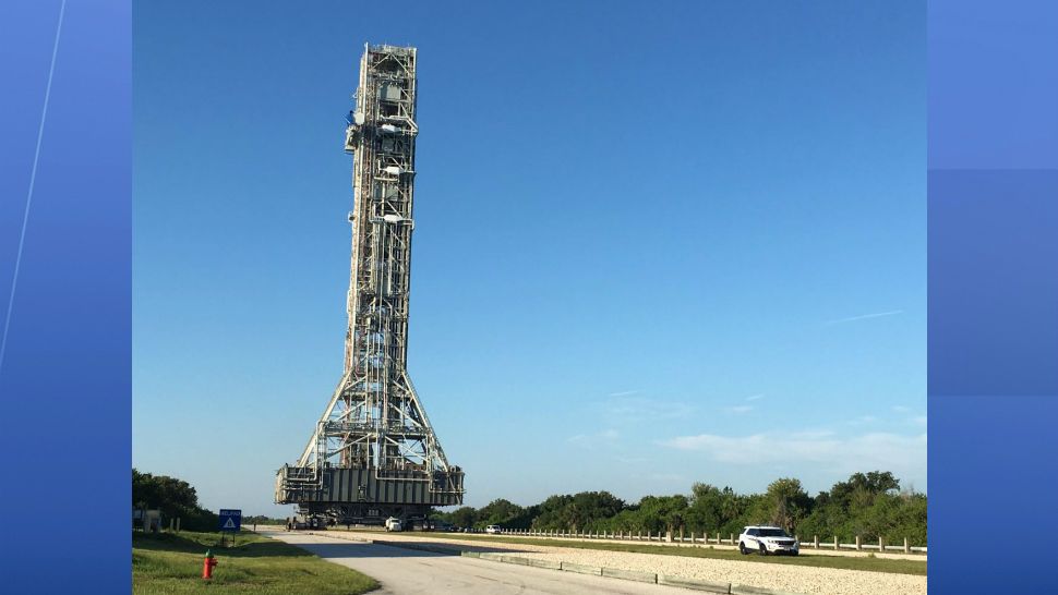 NASA's Mobile Launcher on the (Slow) Move to Launch Pad