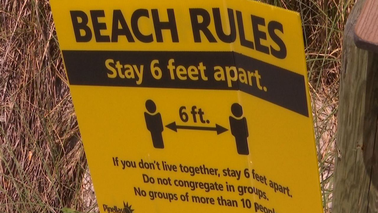 Line in the Sand: Social Distancing Still Encouraged for Beach Goers