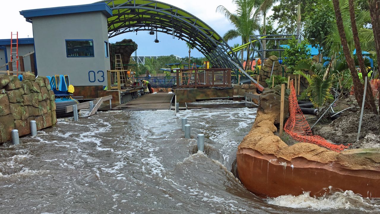 EXCLUSIVE: Water, rafts in testing mode at Infinity Falls