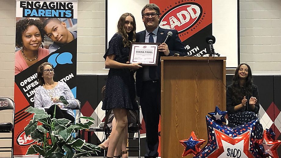 Pasco student elated after being tapped for SADD post