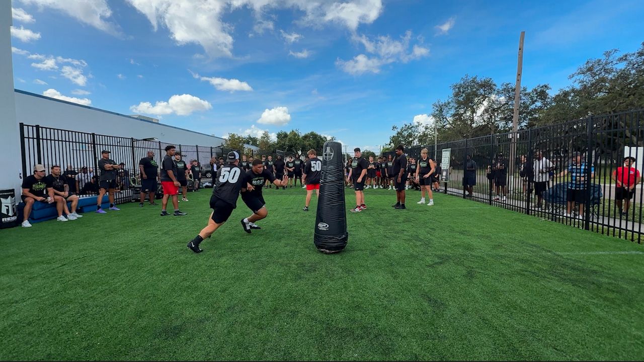 A big man football camp honored a big man