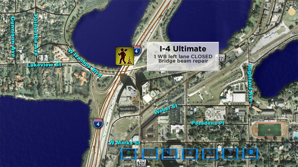 FDOT Subcontractor Damages Bridge Beam Closes I4 Lane