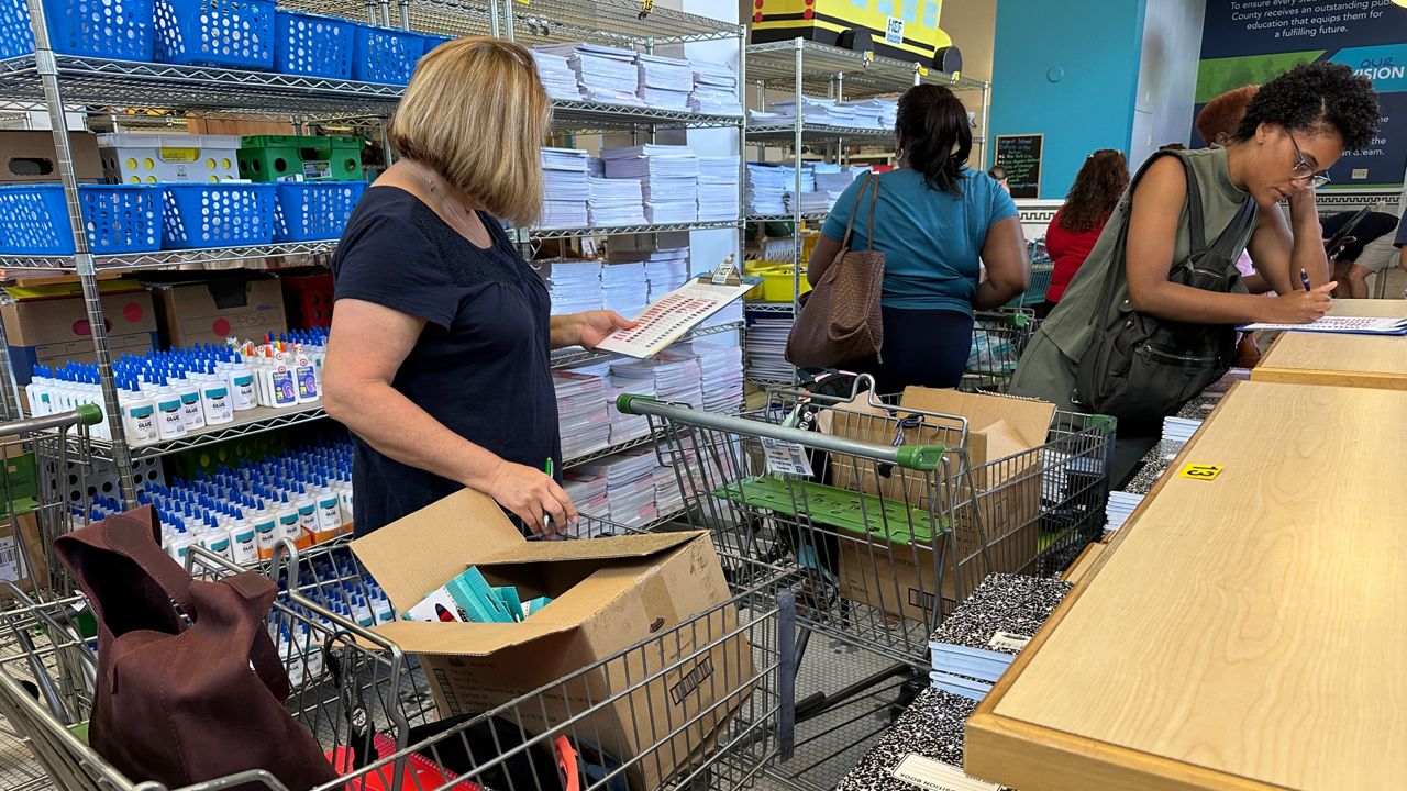 Teachers shop for free at Hillsborough Education Foundation