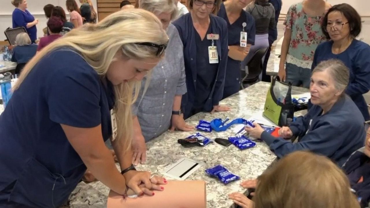 Austin ISD Nurses Take Emergency Bleeding Control Training