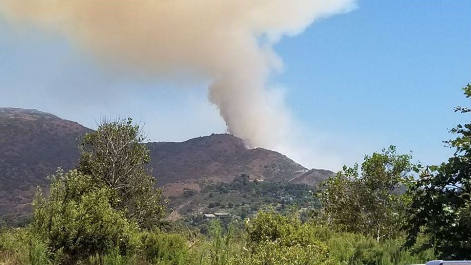 Firefighters Battling 40-Acre Fire in Malibu