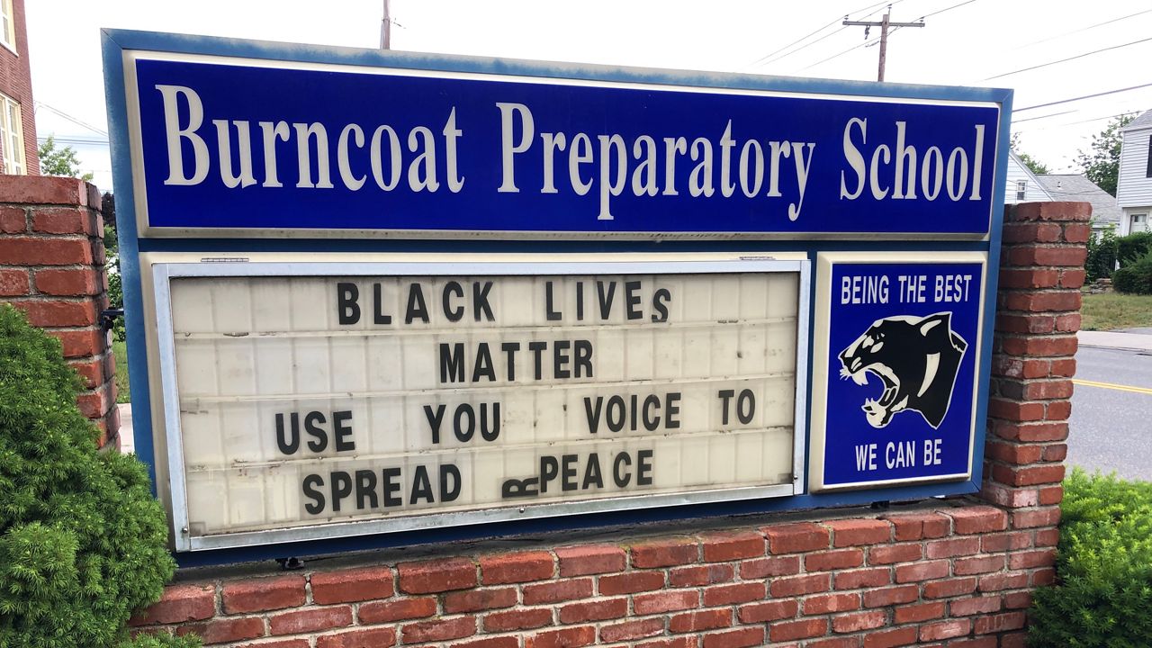 School Sign Vandalized