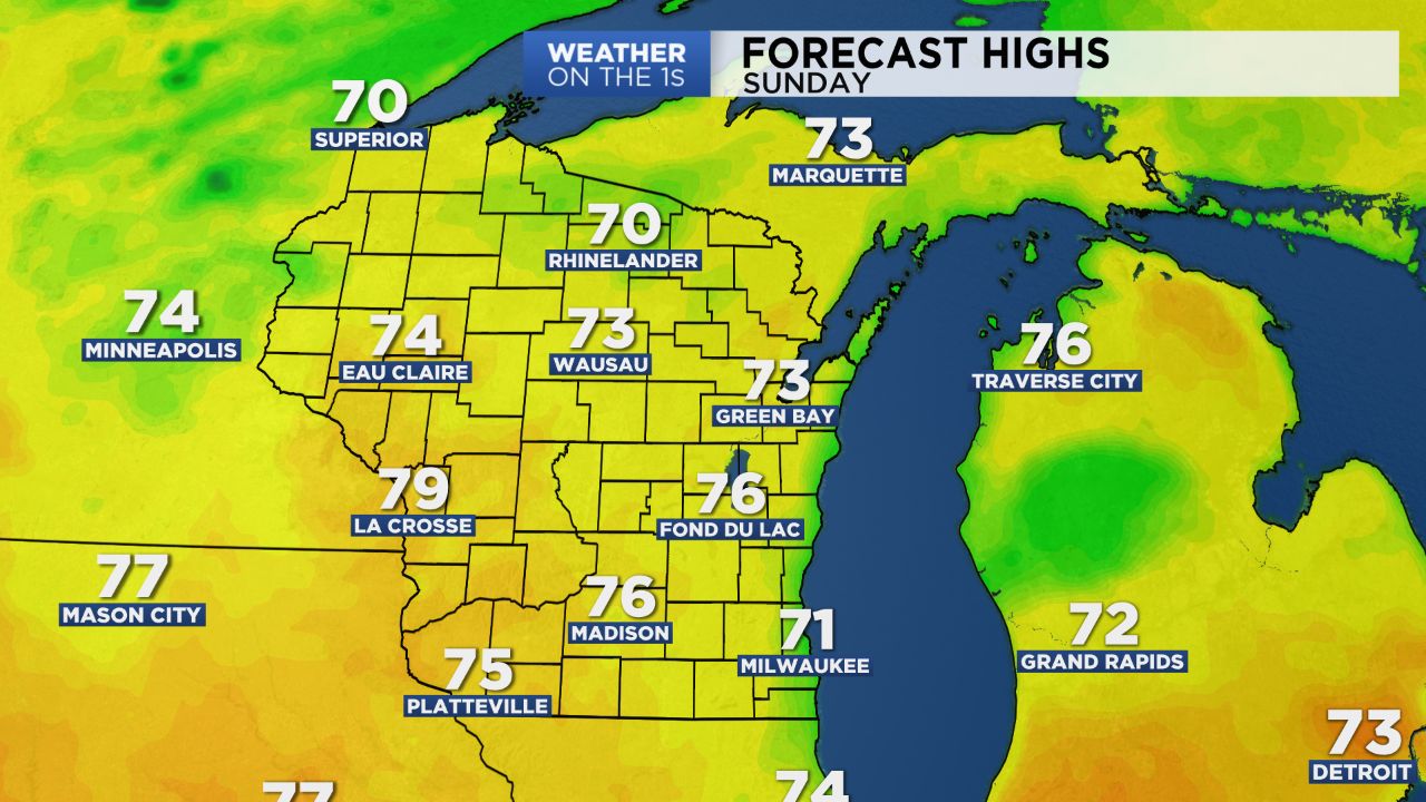 Wisconsin Sunday Forecast