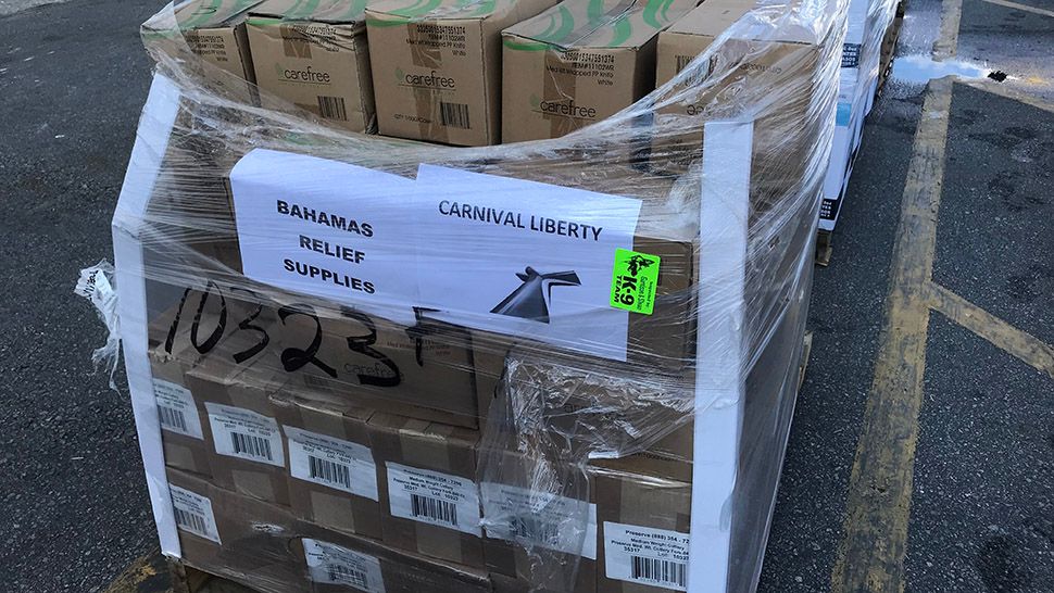 Hurricane Relief Supplies from Brevard Head to Bahamas