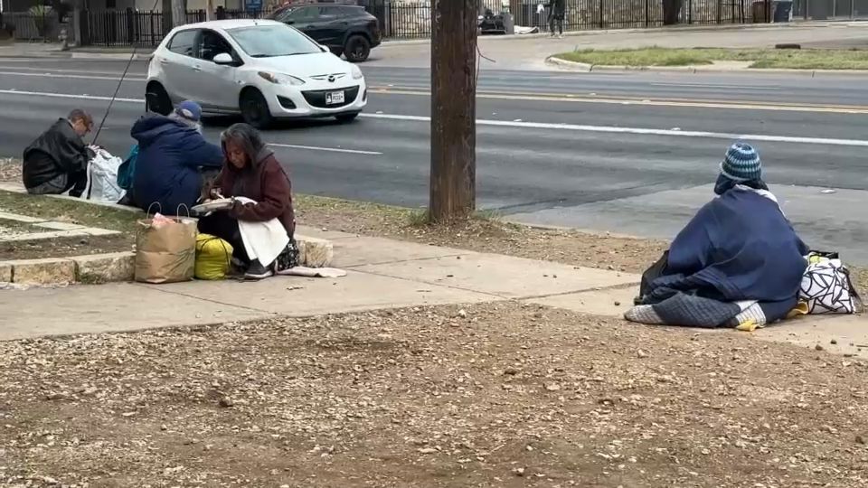 Texas' homeless population struggles through bitter cold