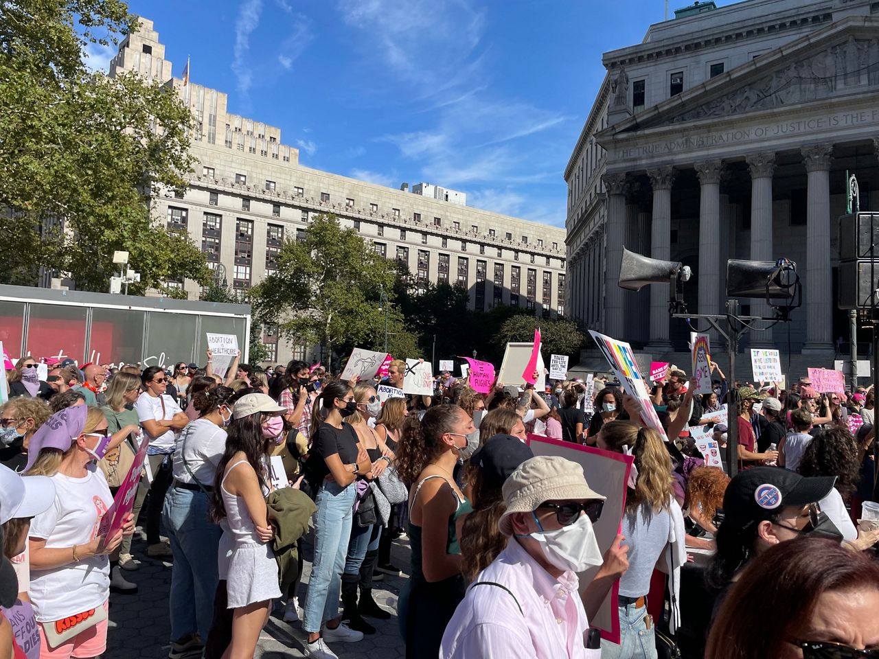 Activists in NYC march against Texas abortion law