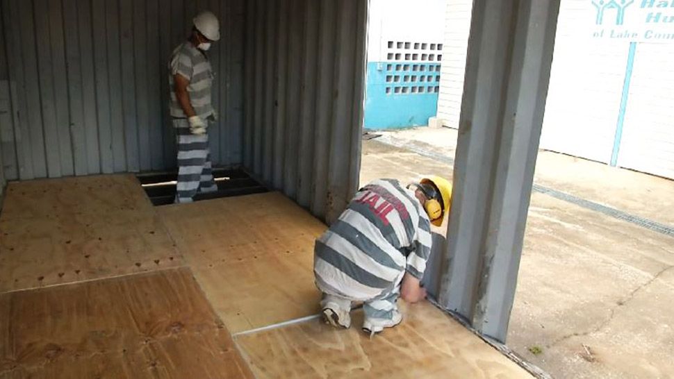 Lake County Inmates Turn Shipping Containers into Shelters