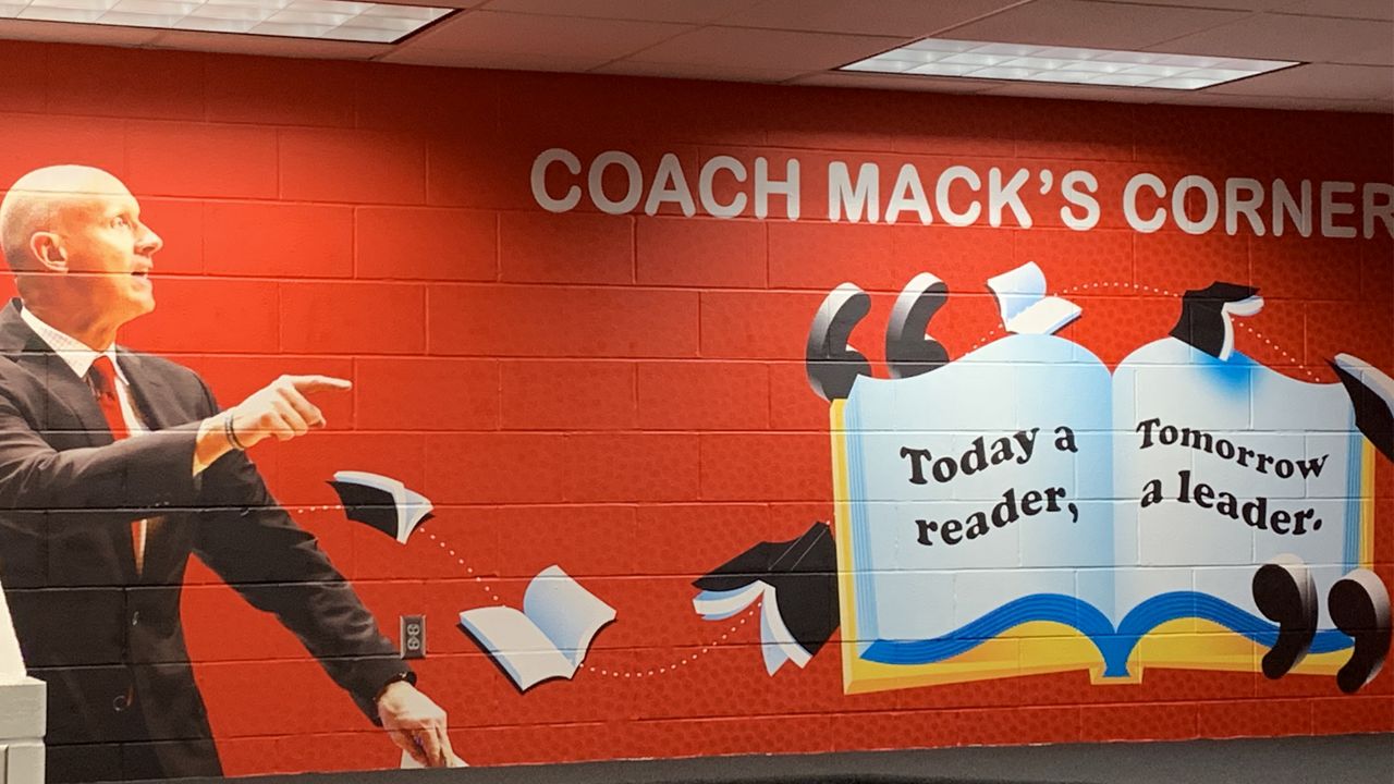 Byck Elementary gets a Coach Mack's Corner in its library