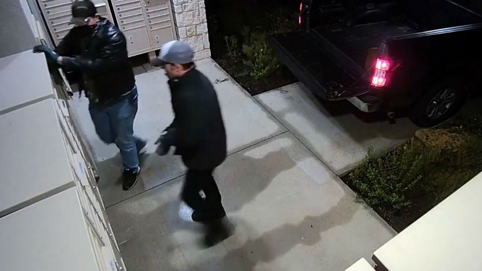 Men Caught on Camera Stealing Subdivision Mailboxes
