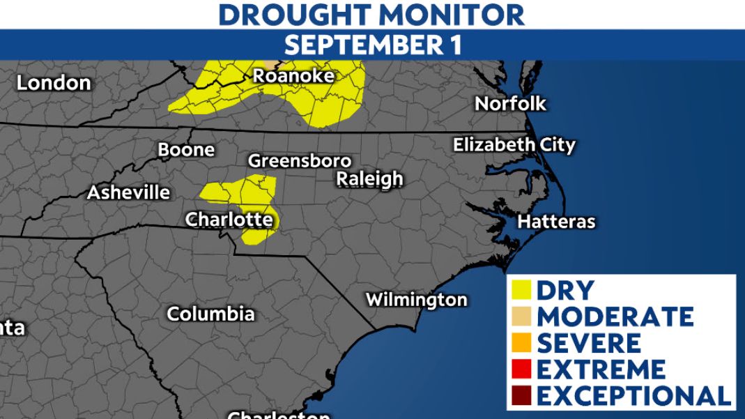 Drought conditions are spreading in North Carolina
