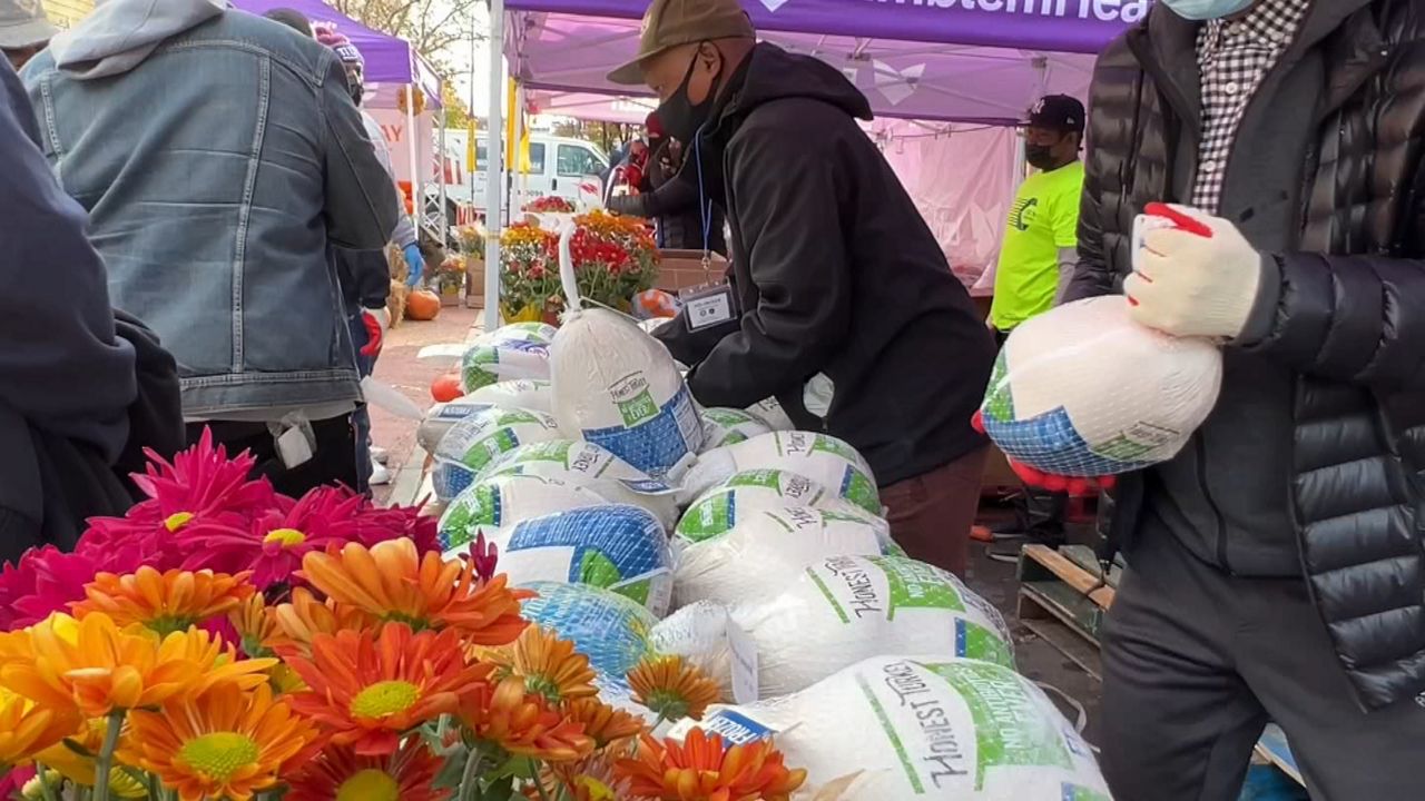 Turkey distribution held in Brooklyn