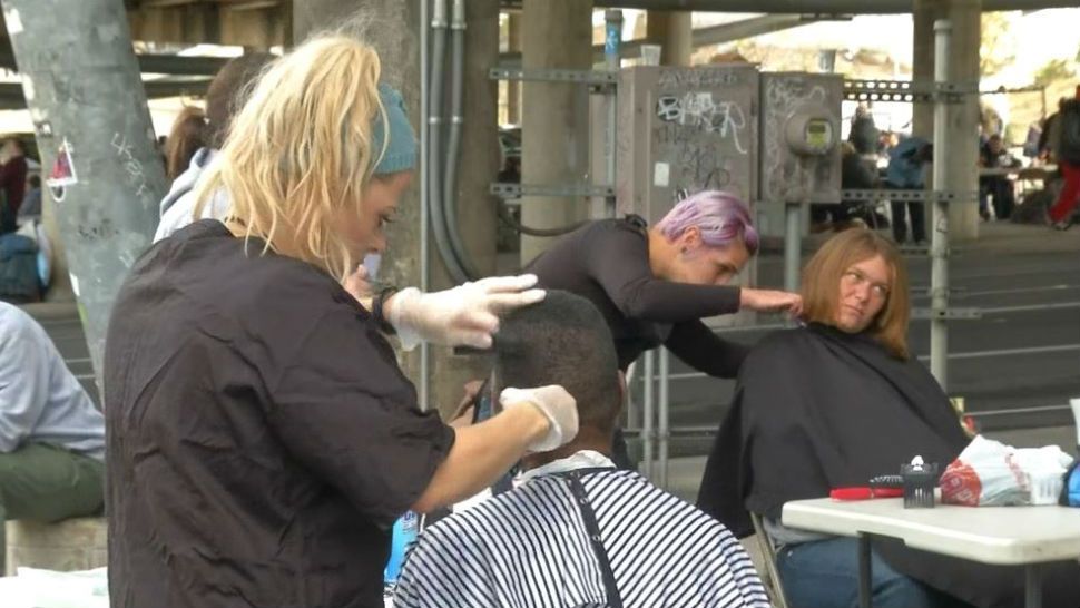 'Haircuts 4 Homeless' cut hair for people in need