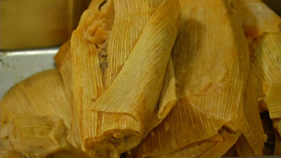 Families Pick Up Tamales for Holiday Meals