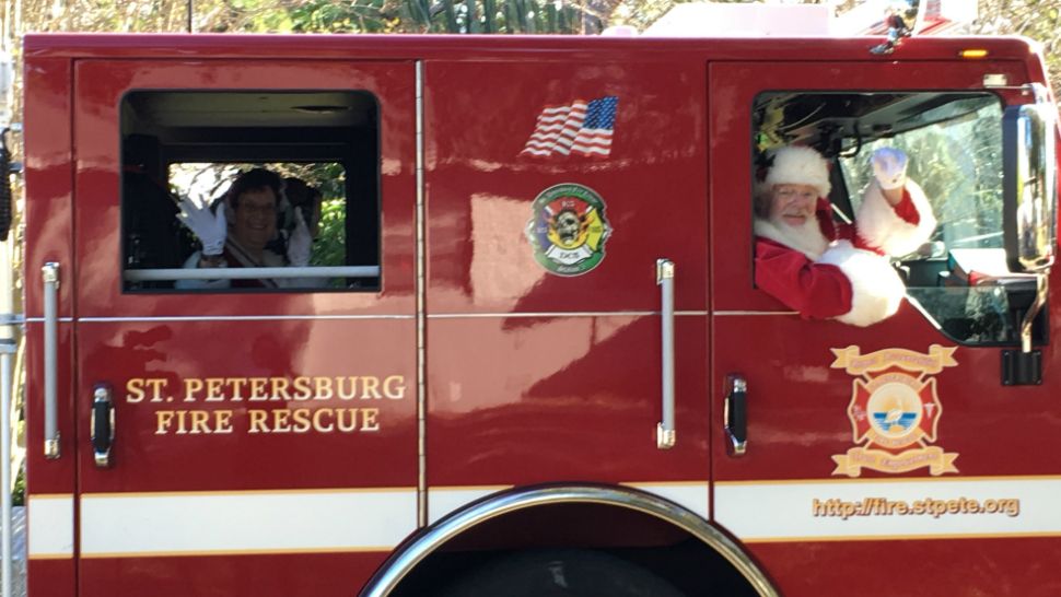 St. Pete Fire Rescue Teams With Santa to Help Fire Victims